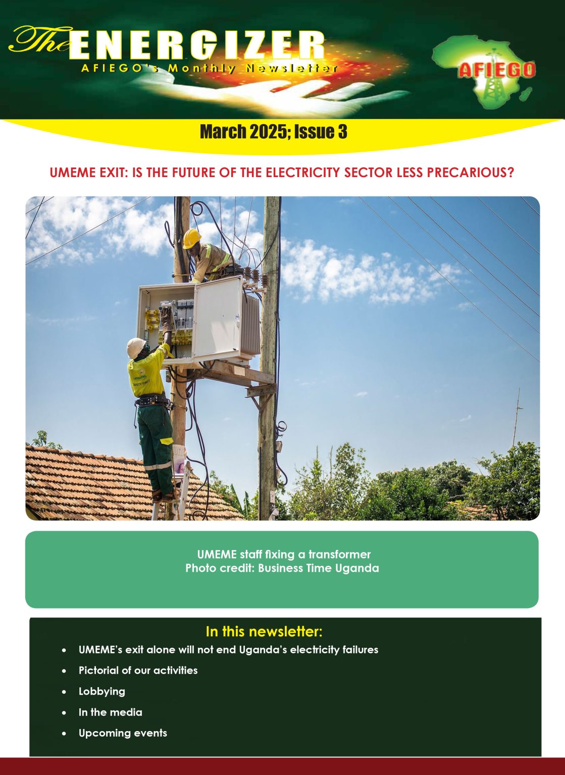 AFIEGO’s March 2025 newsletter