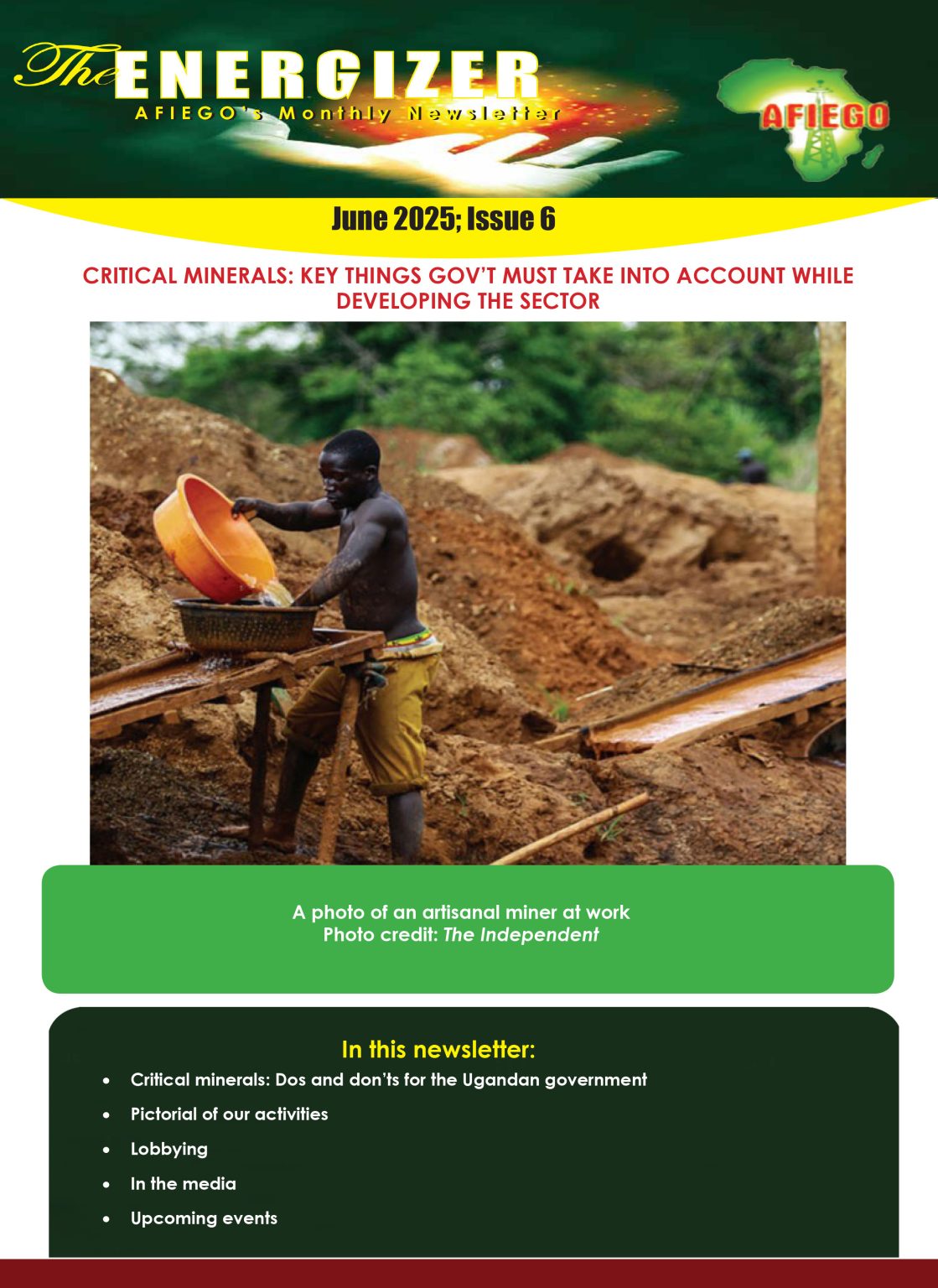 AFIEGO’s June 2025 newsletter